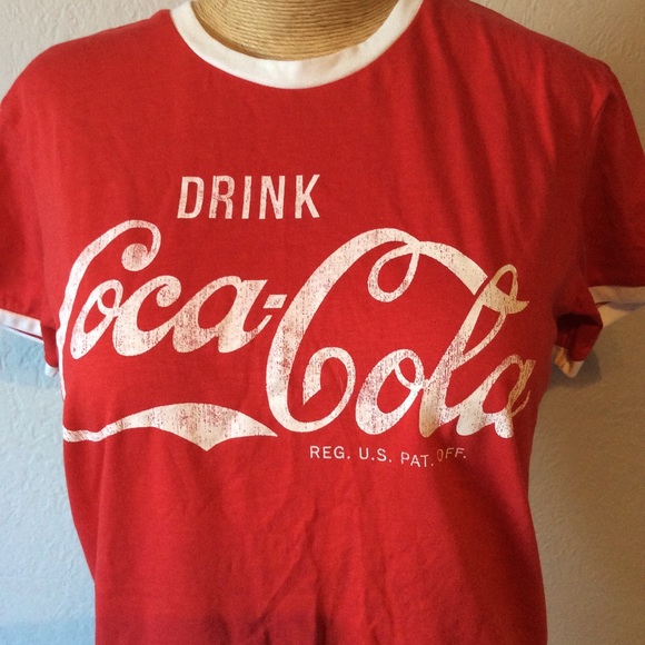 Coca Cola | Tops | Coco Cola Red White Tshirt Small | Poshmark